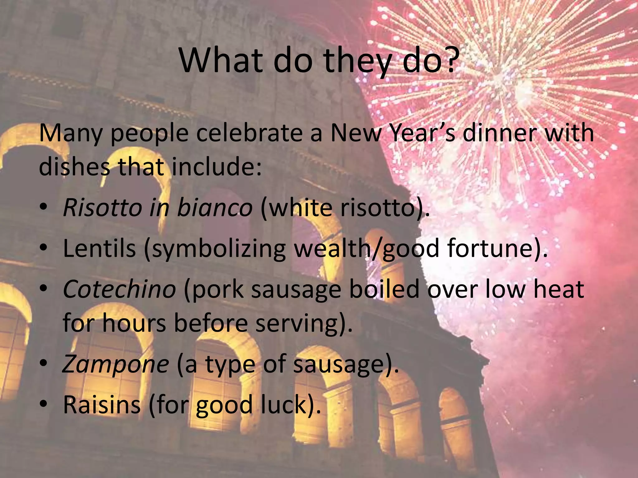 New year in italy | PPTX