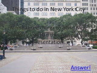 New York City Power Point | PPTX
