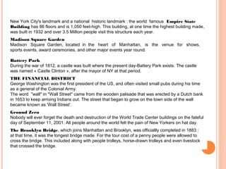 New york, new york lesson plan | PPT