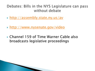 New york state legislative history | PPTX