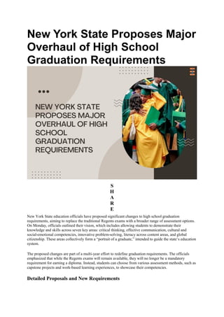 New York State Proposes Major Overhaul of High School Graduation ...