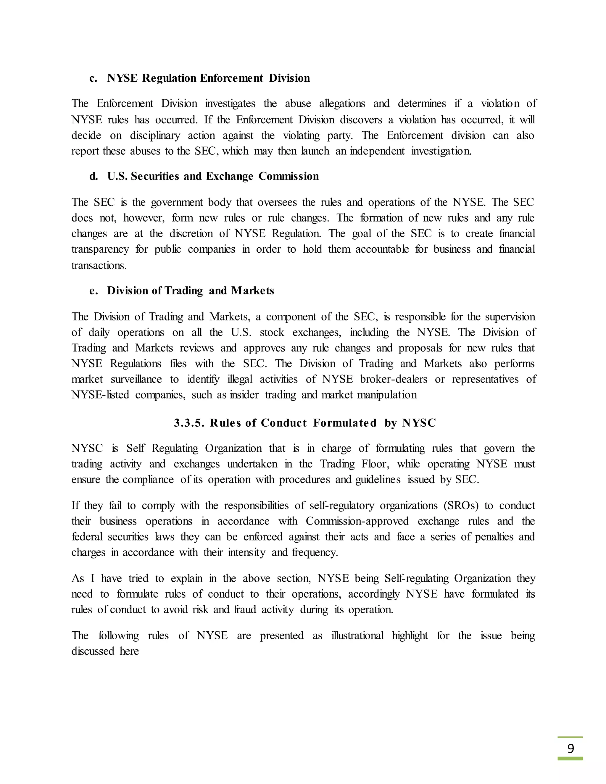 New york stock exchange | DOCX