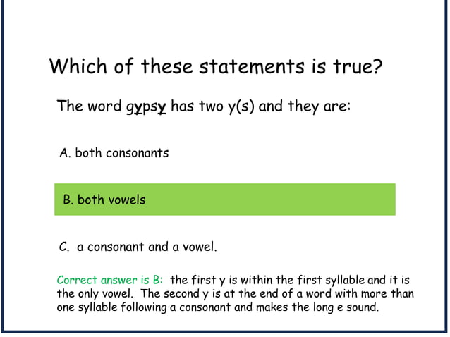 Y as a consonant and y as a vowel | PDF