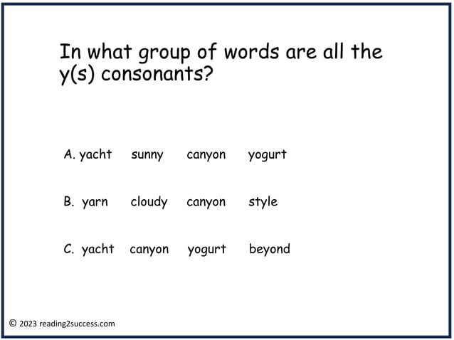 Y as a consonant and y as a vowel | PDF