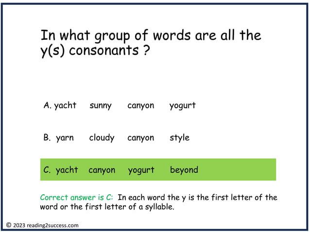 Y as a consonant and y as a vowel | PDF