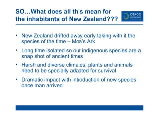 New Zealand Natural History Pt1 OP 09 | PPT
