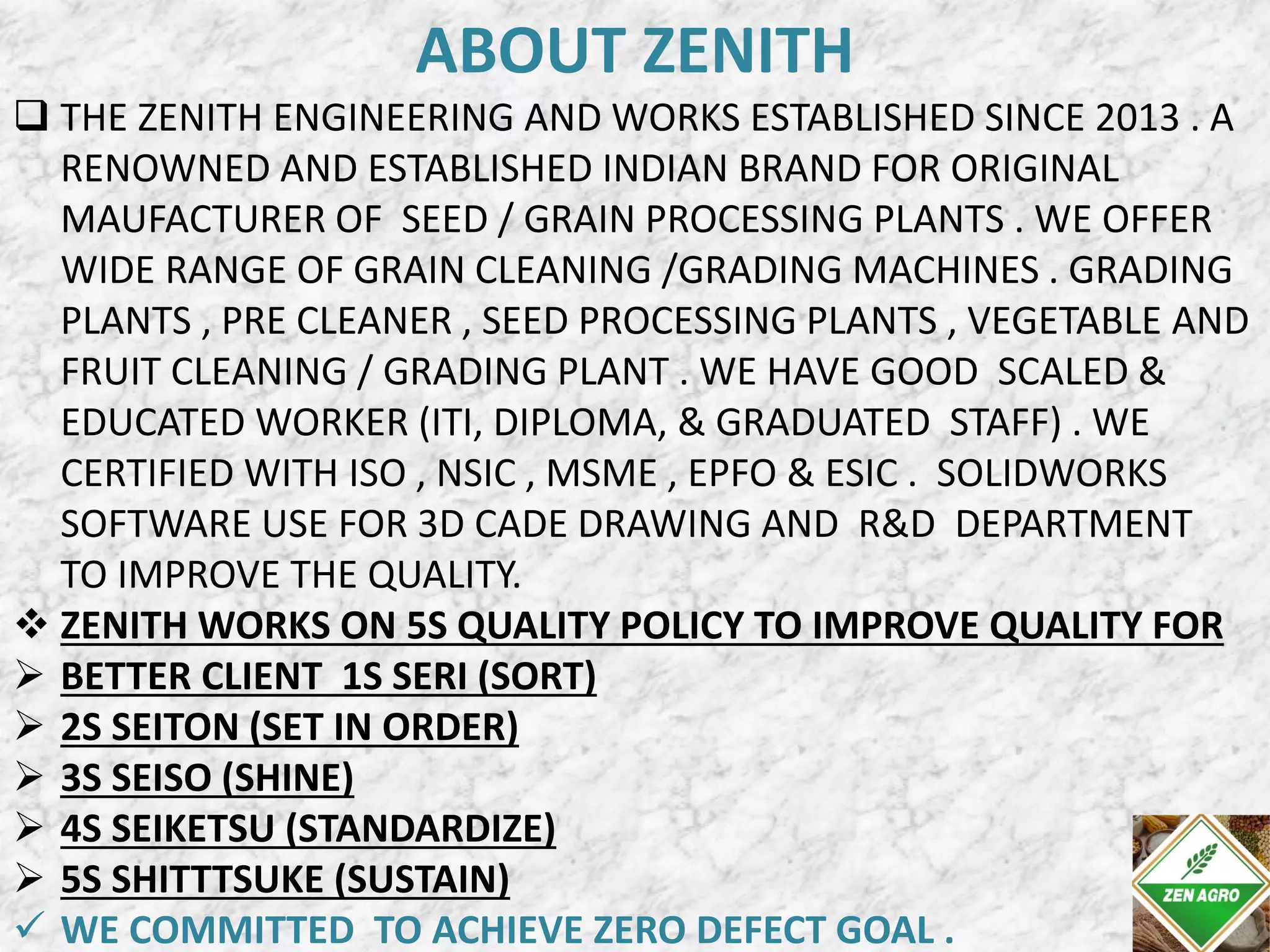 seed processing plant | PPT