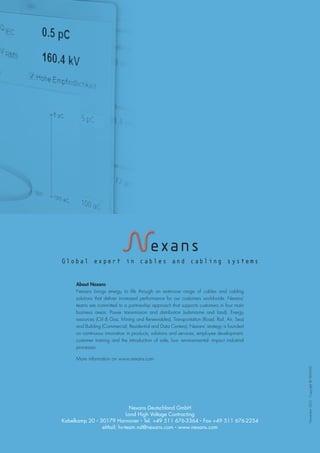 Nexans Cable Leads Keep High Voltage Energy Transmission Flowing ...