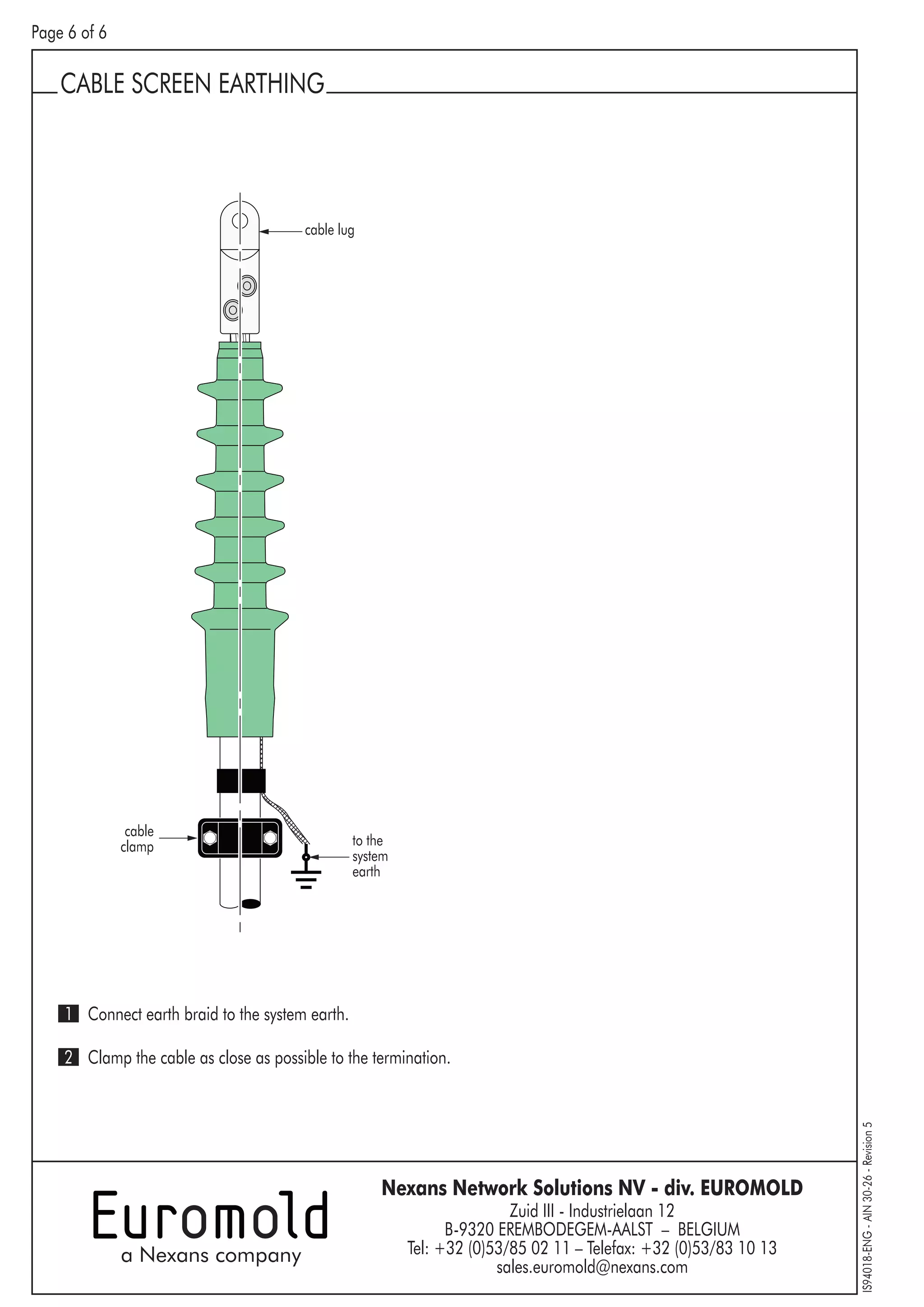 Nexans Euromold AIN Slip-On Indoor High Voltage HV Cable Termination ...