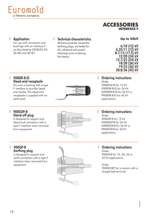 Nexans Euromold MV Separable Connectors & Bushings - Interface F | PDF