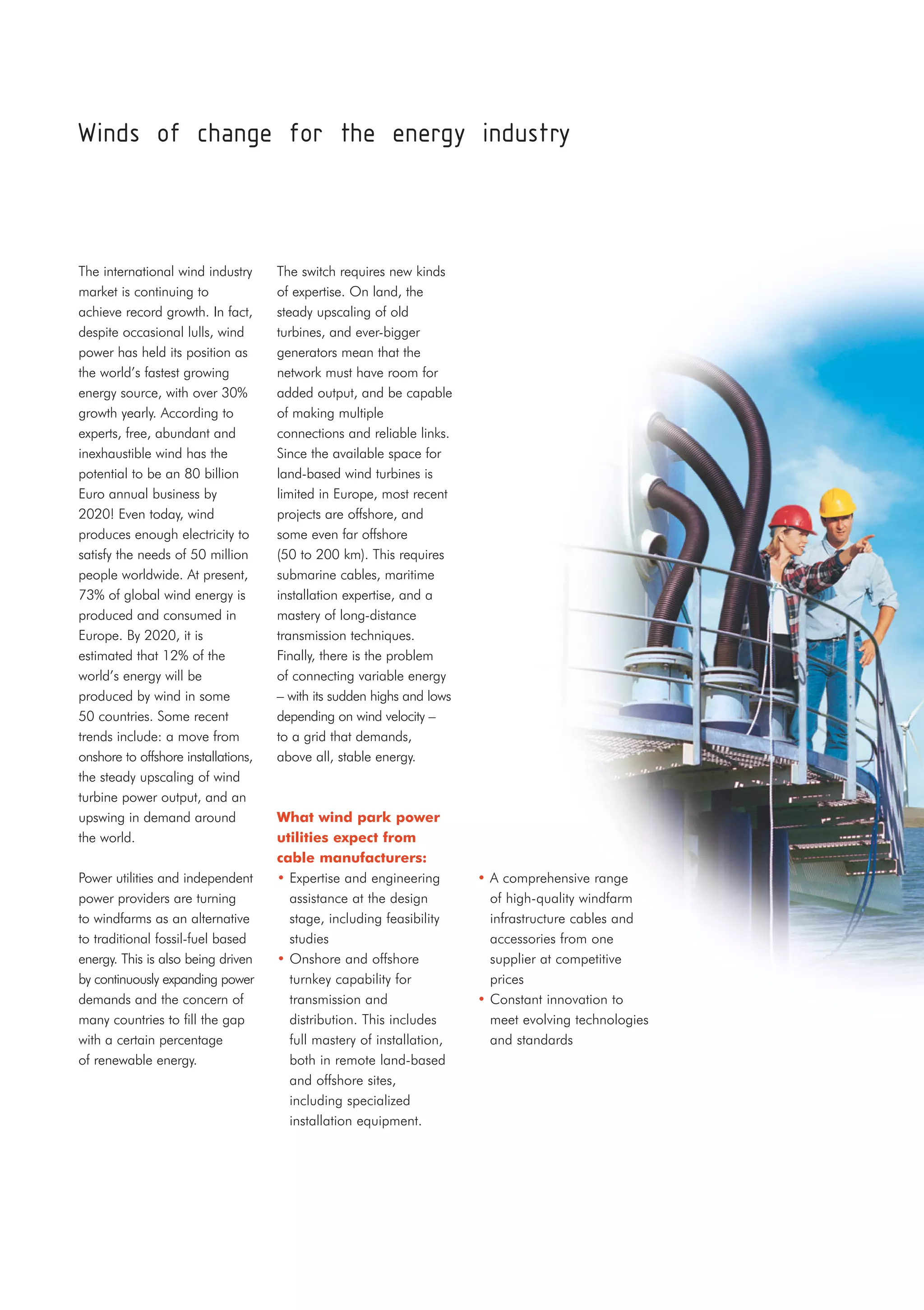 Nexans LV-HV Wind Farm Cables Catalogue | PDF