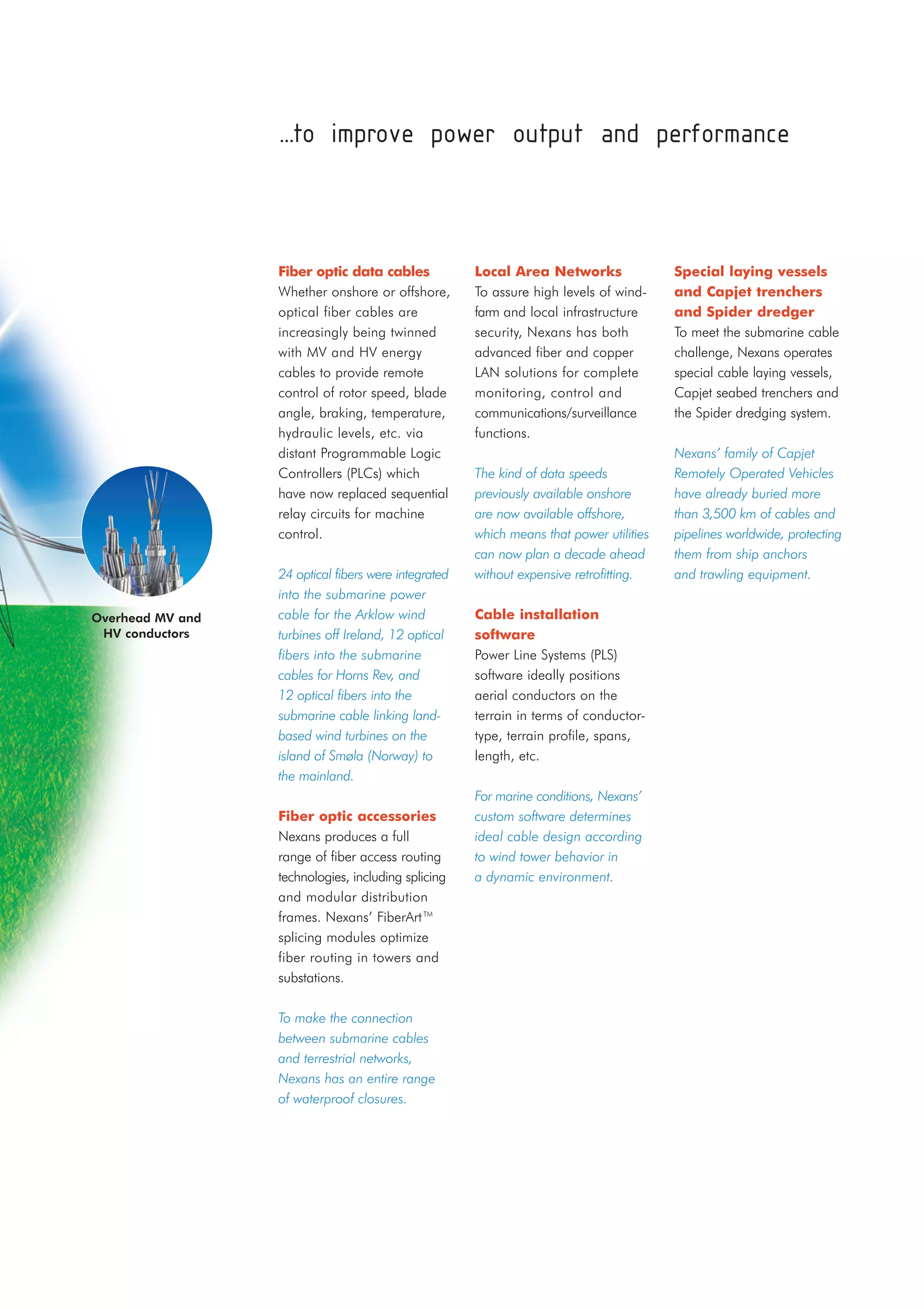 Nexans LV-HV Wind Farm Cables Catalogue | PDF