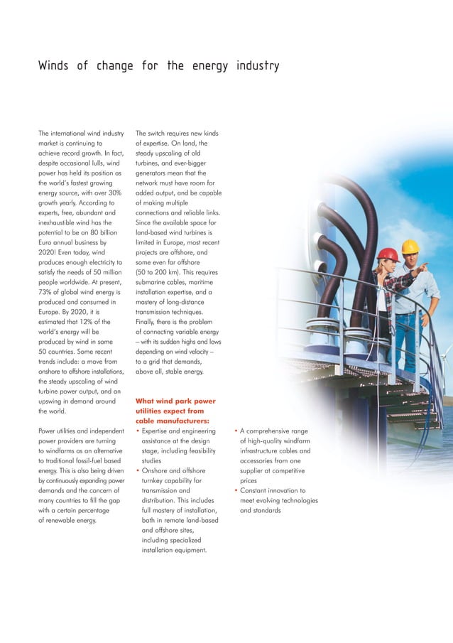 Nexans LV-HV Wind Farm Cables Catalogue | PDF