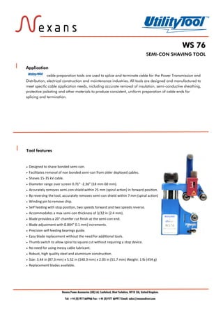 Nexans Utility Tool Kit Case 82320 - Cable Preparation Tool Kit | PDF