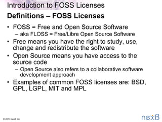 nexB - FOSS Introduction | PDF