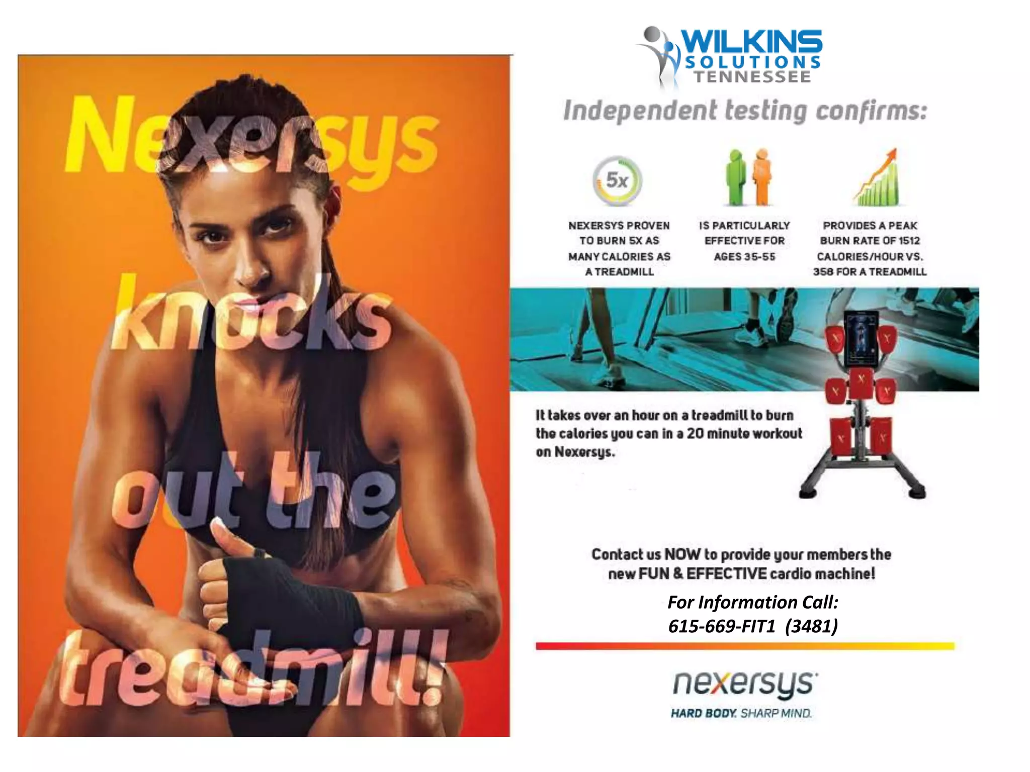 Nexersys beats out treadmill in Caloric Burn! | PPT