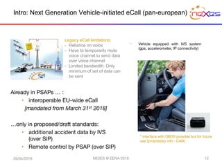 EENA 2018 - NEXES on the path to Next Generation Emergency Services ...