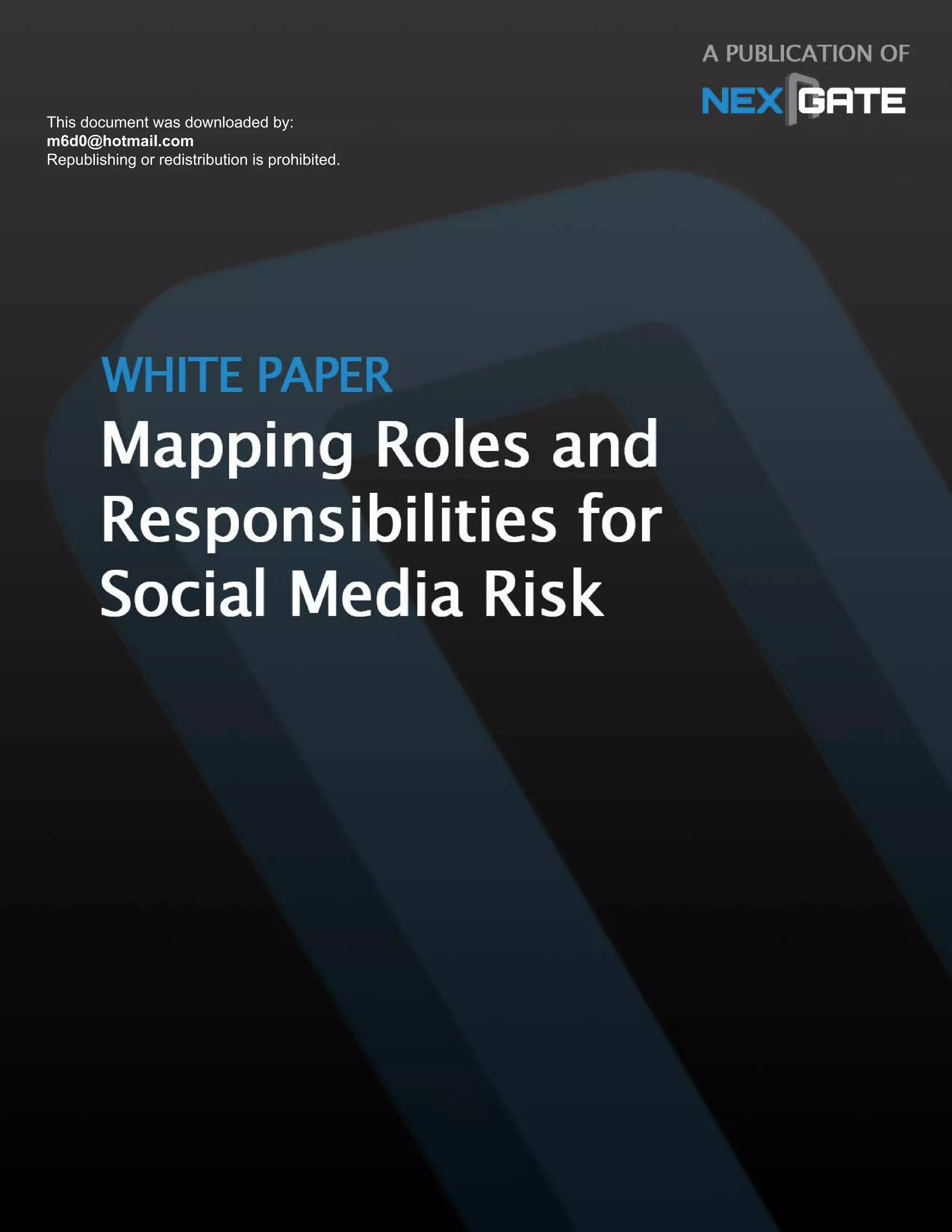 Mapping Organizational Roles and Responsibilities for Social Media Risk ...