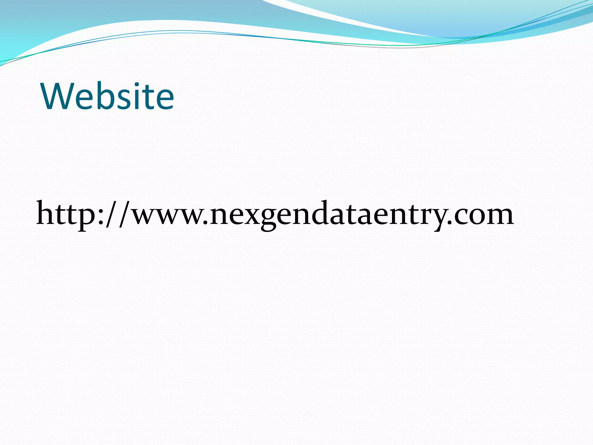 Nexgen data entry services | PPTX