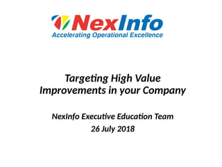 High-Value Impacts: NexInfo Presentation on Transformative Business | PPTX