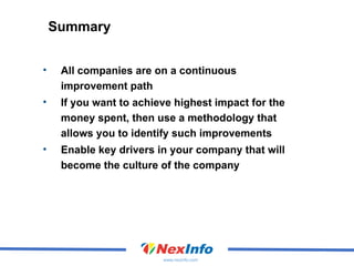High-Value Impacts: NexInfo Presentation on Transformative Business | PPTX