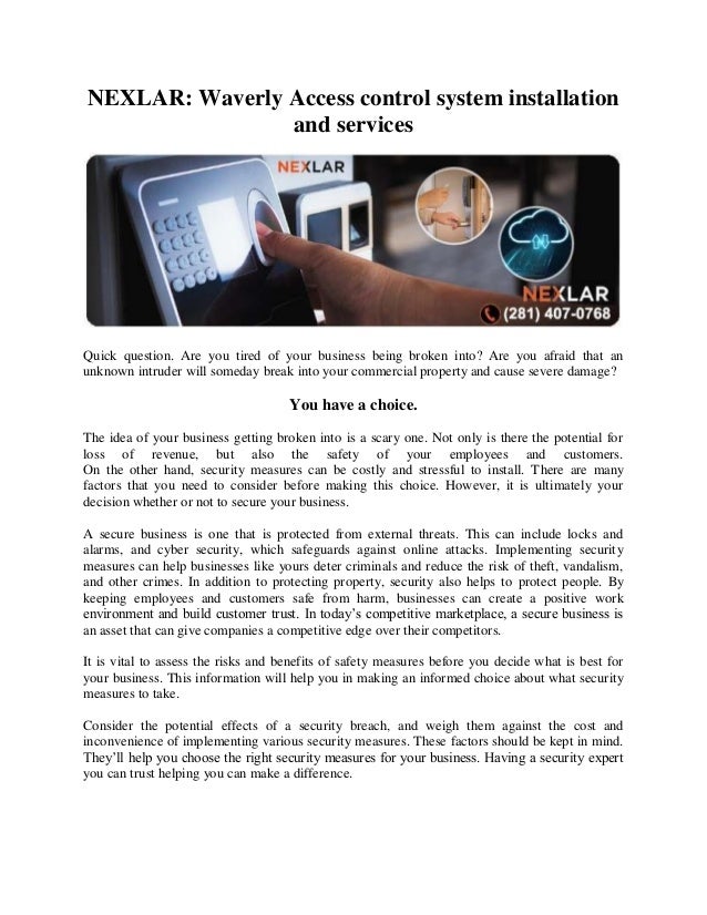 Get the Best Access Control System Services in Waverly, TX