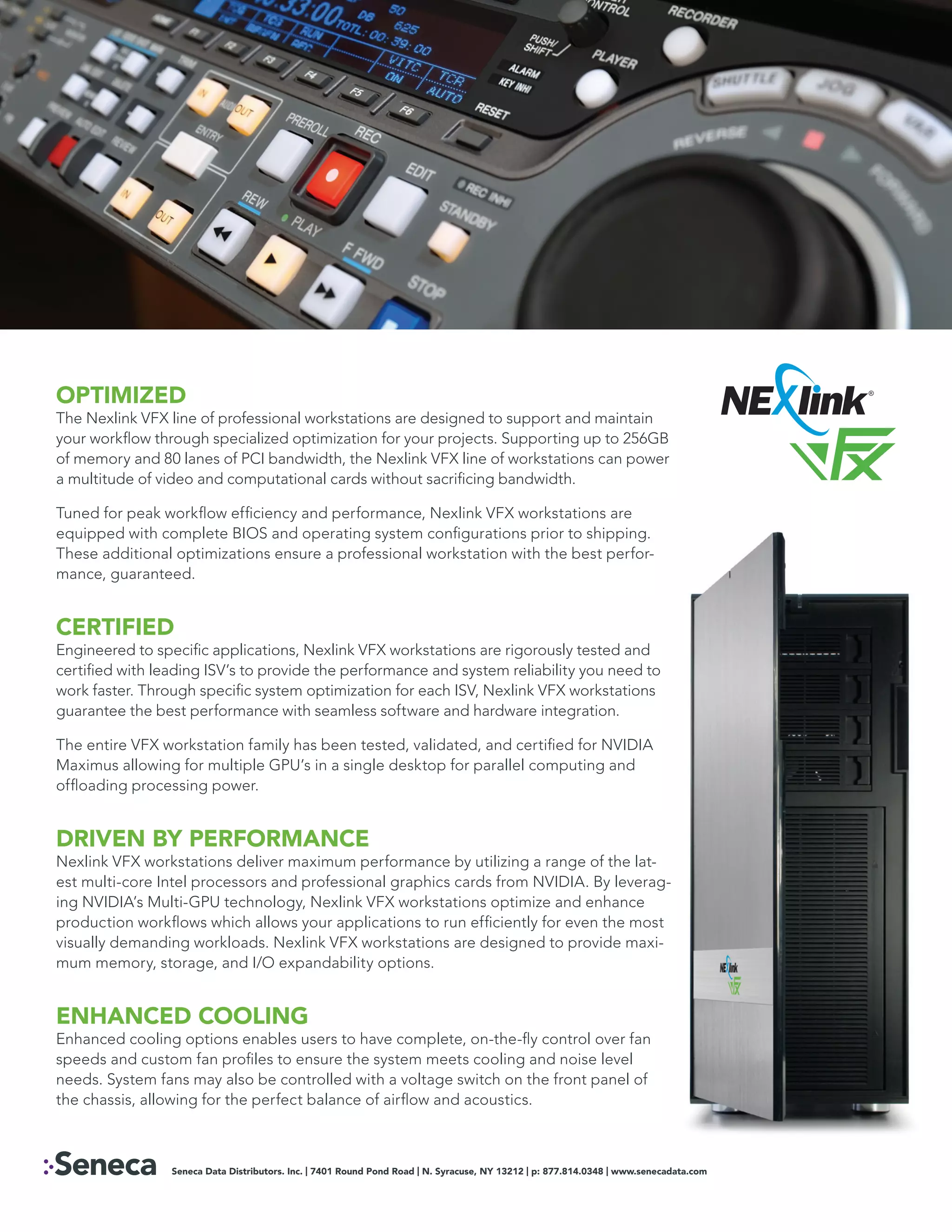 The Nexlink® VFX Professional Workstations | PDF