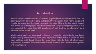 Why React Native is the Future? | PPT | Free Download