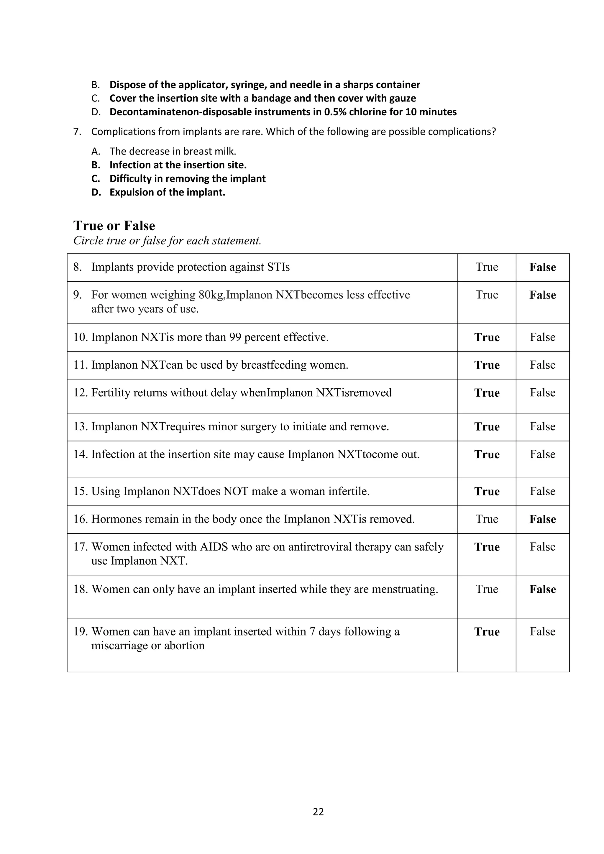 Nexplanon trainer module 2017 | PDF