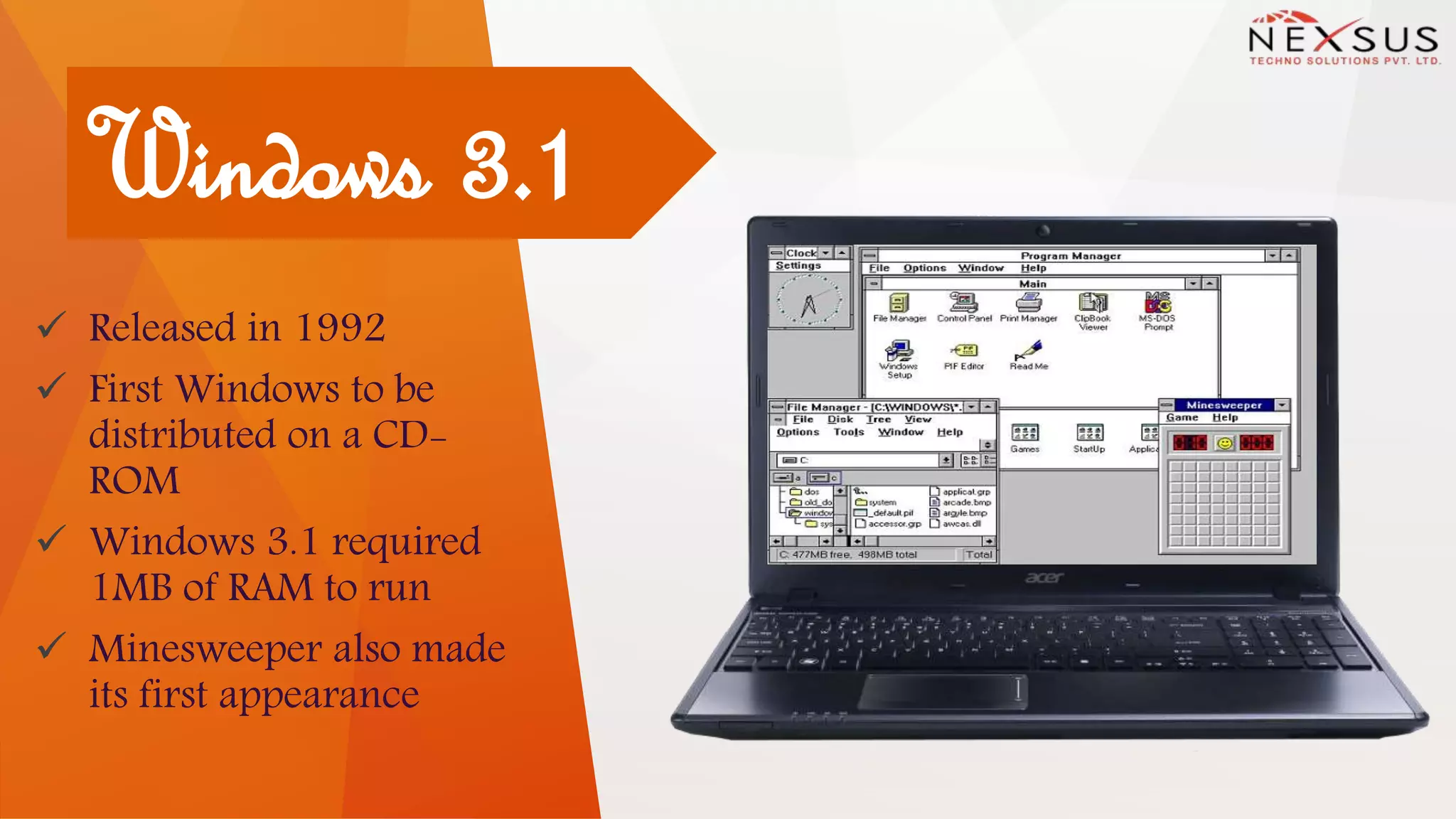 Nexsus Techno Solution Windows Evolution | PPT