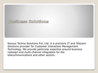 Nexsus Techno Solutions Pvt Ltd | PPT