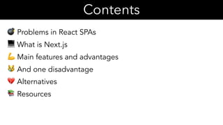 Universal React apps in Next.js