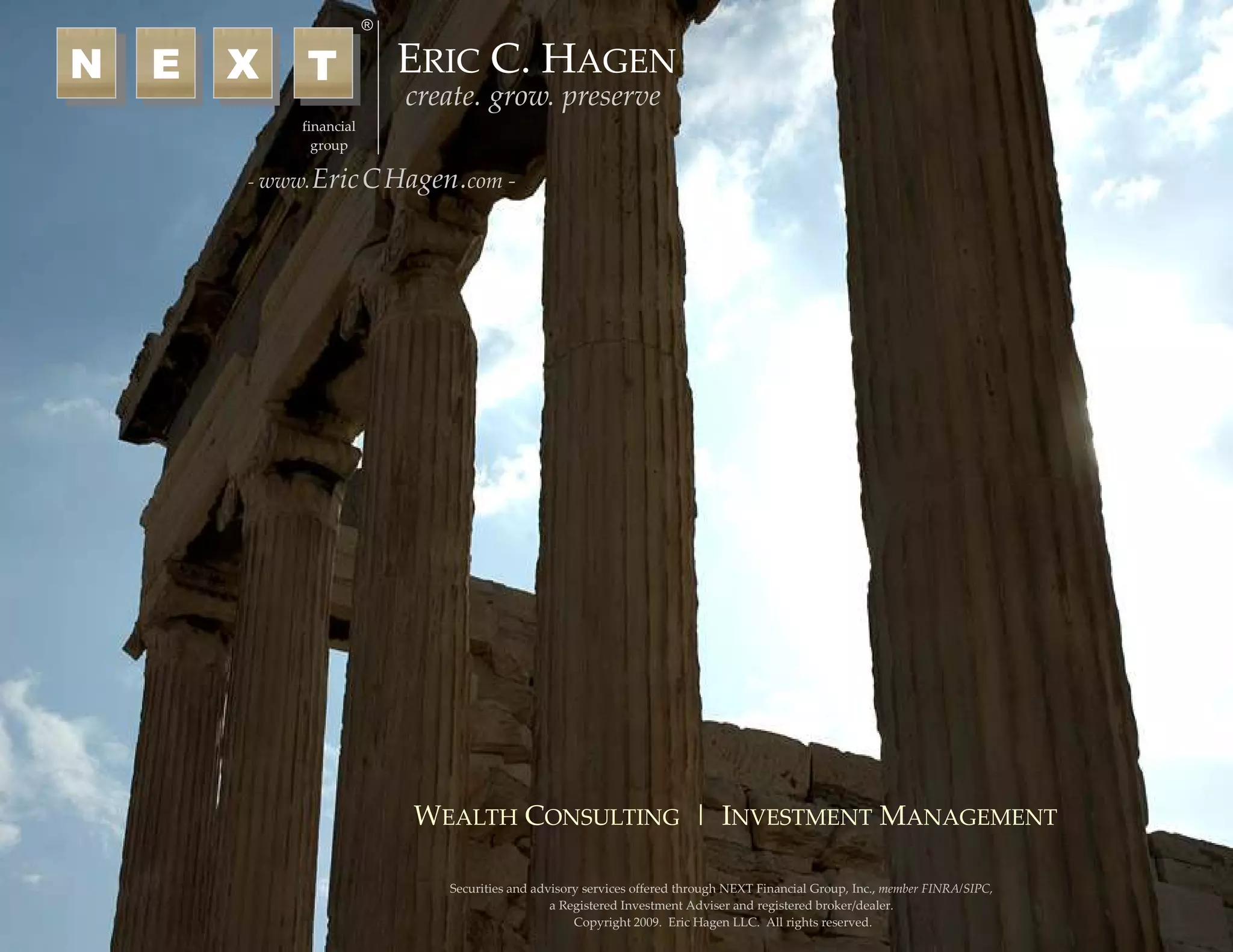 Eric C Hagen Professional Wealth Management brochure | PPT