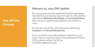 Next-Gen Compliance Leveraging OIG's Recent Guidance for Program ...