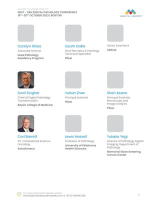 MarketsandMarkets Next -Gen Digital Pathology Conference - Boston | PDF