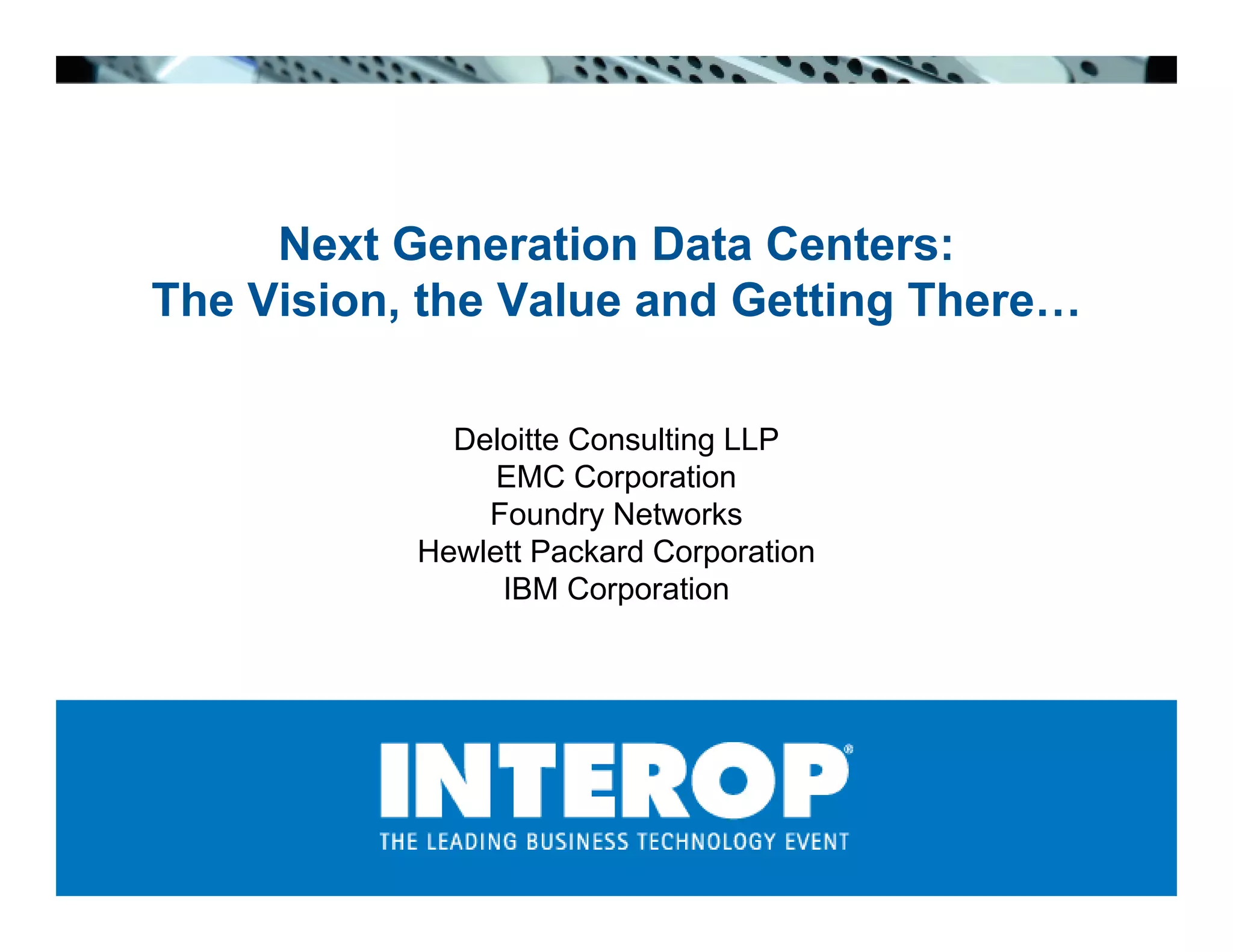 Next Generation Data Centers: | PDF
