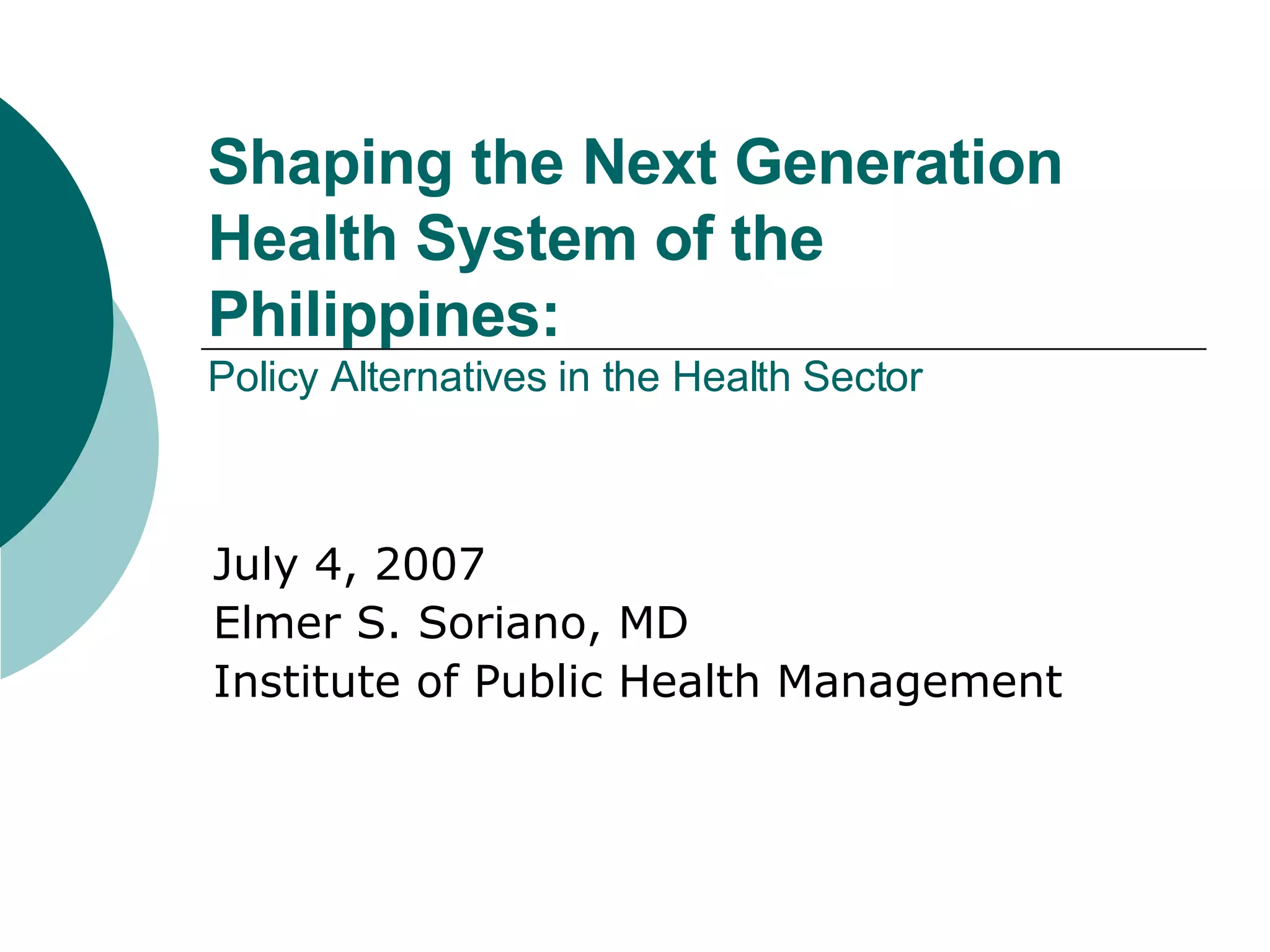 Next Generation Health System Philippines | PPT