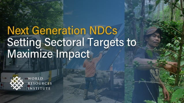 Next Generation NDCs: Setting Sectoral Targets to Maximize Impact | PPT