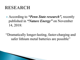 Next generation batteries | PPTX