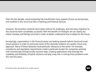 Next-Generation Cloud Infrastructure for Financial Services | PPTX