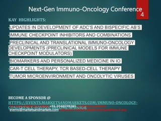 Next-Gen Immuno-Oncology Conference-20th - 21st June 2024 | PPT