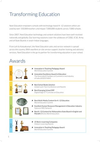 NextBooks Integrated Curriculum Solution Brochure | PDF
