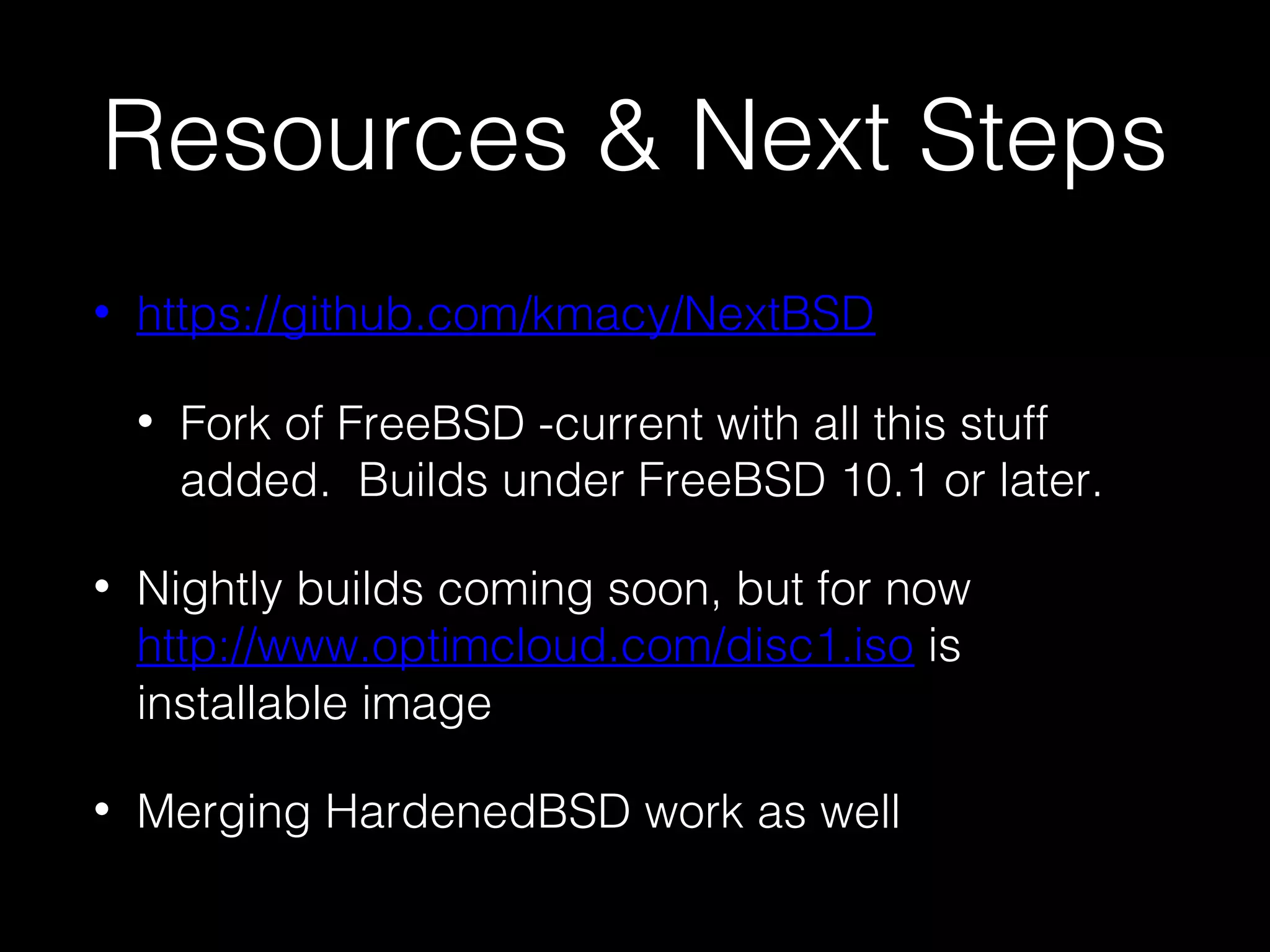 NeXTBSD aka FreeBSD X | PPT | Operating Systems | Computer Software and Applications