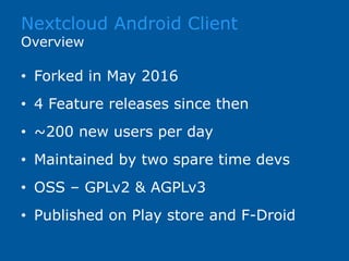 Nextcloud Android App Development Process Insights | PPT