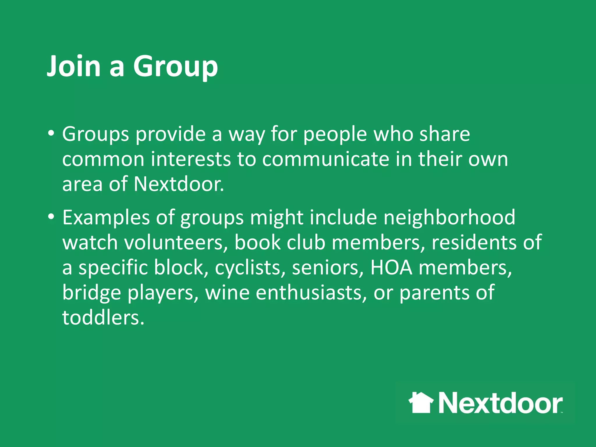 Neighbors Nextdoor.com