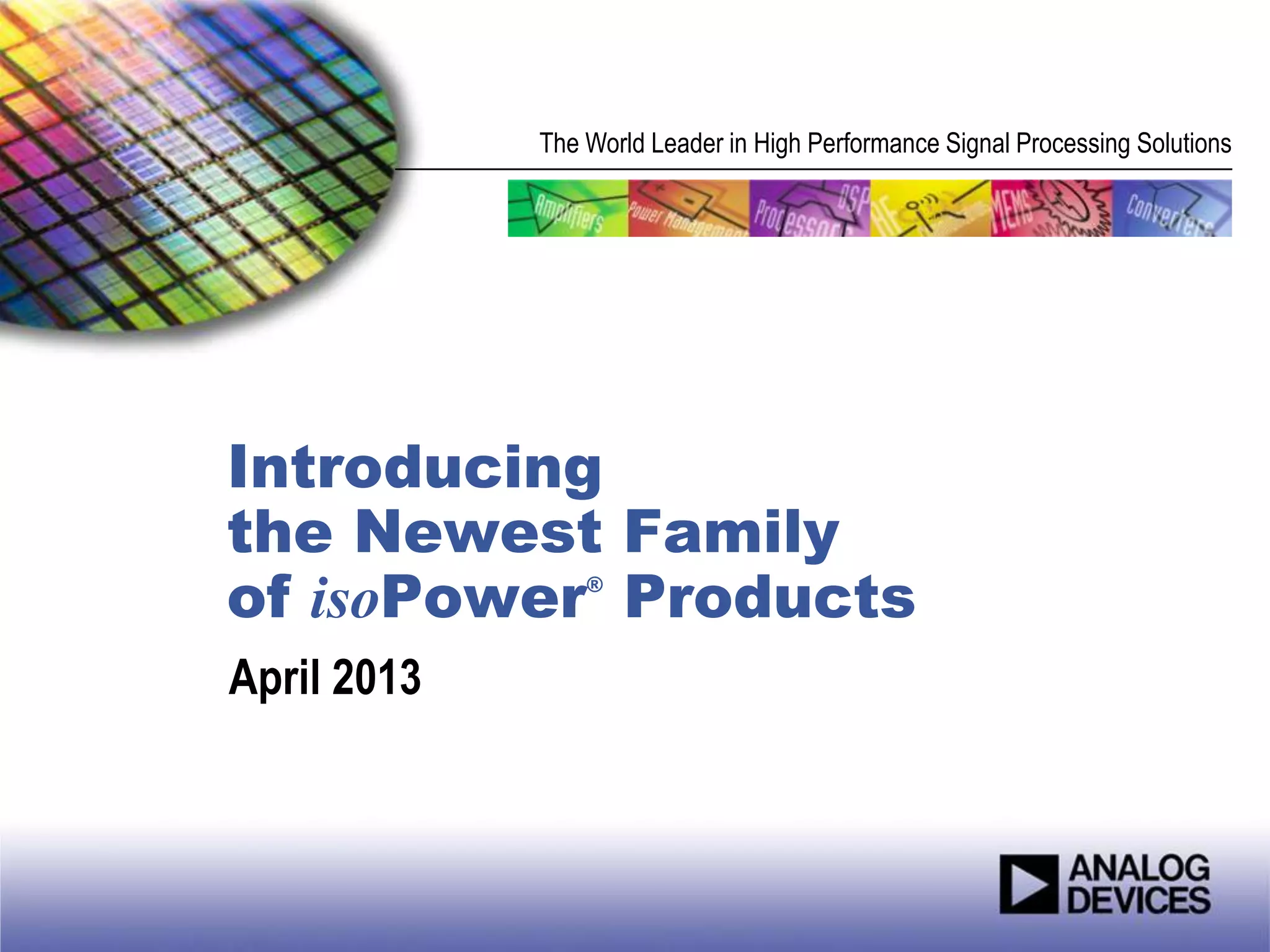 isoPower®: Isolated DC to DC Converter | PPTX