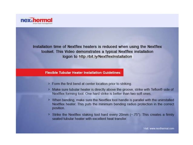 Nexthermal Nextflex Heater Installation Procedure | PPT