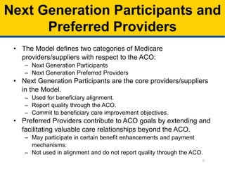 Open Door Forum: Next Generation ACO Model - Benefit Enhancements ...