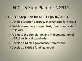 Next Generation 9-1-1 and broadband | PPT
