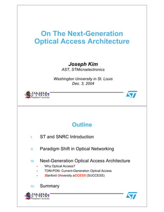 Next-Generation Optical Access Architecture | PDF | Computer Networking | Computing